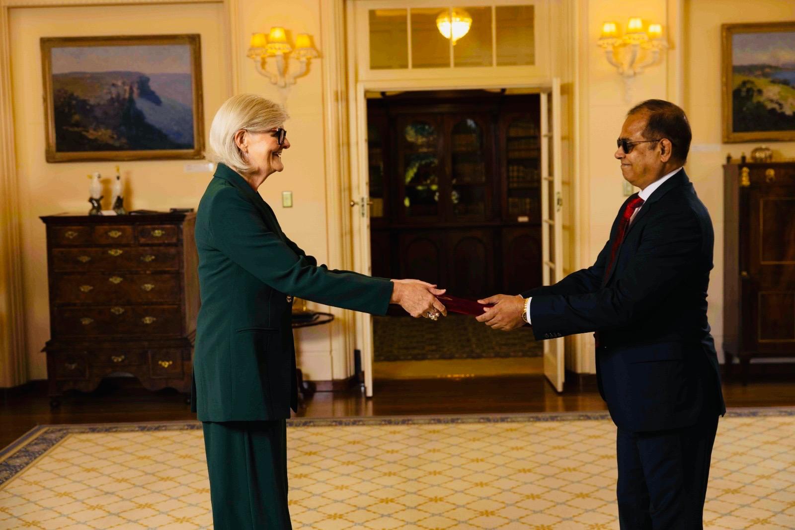 The designated High Commissioner of Bangladesh to Australia presented ...